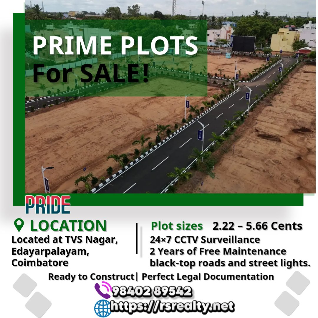 Discover Premium Villa Plots in Coimbatore's Prime Location at TVS ...